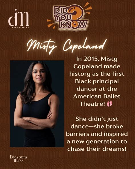 Did You Know Misty Copeland Didnt Just Dance—she Made History 🩰💃🏾 In 2015 She Became The