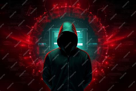 Premium Ai Image Hacker Mockup Background Coding Security Generate Ai