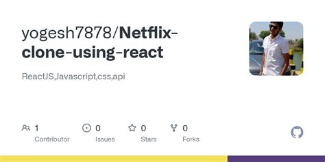 GitHub Yogesh Netflix Clone Using React ReactJS Javascript Css Api