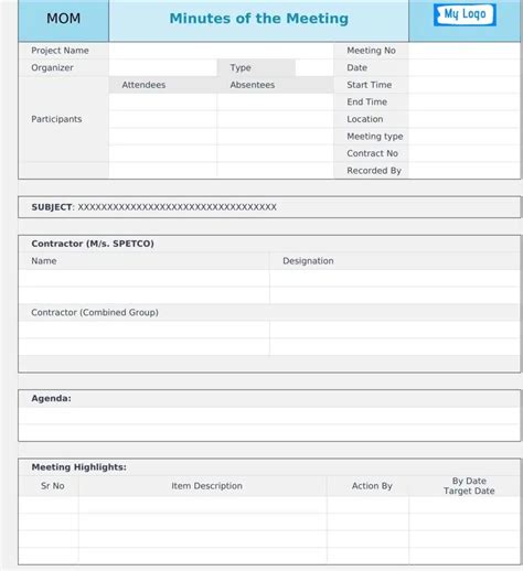 Meeting Minutes Template Free Download No Registration Required PM Study Circle