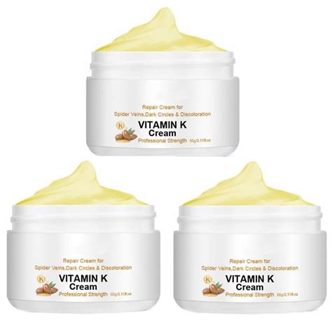 3pcs Vitamin K Cream For Spider Varicose Veins And Dark Circles