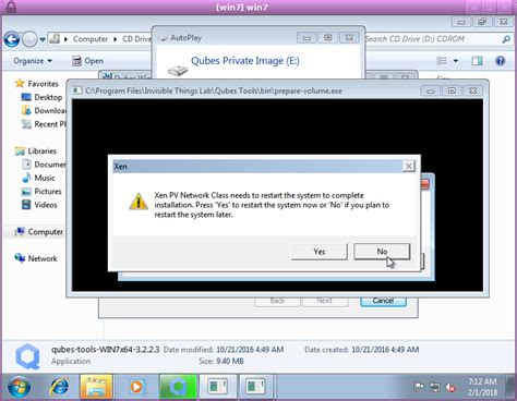 Windows 7 Qubes Windows Tools Setup Press Cancel When Prompted To