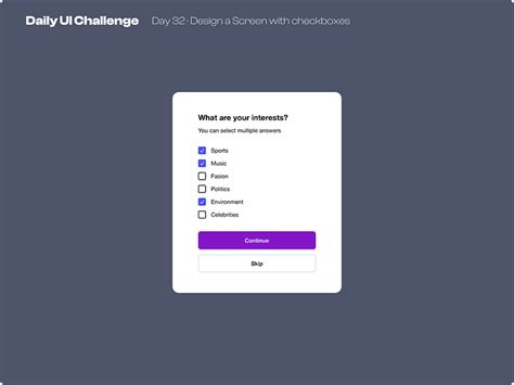 Day 32 Of Improving My Ui Skills · 32 Design Checkboxes Screen By Luis Diego Vindas On Dribbble