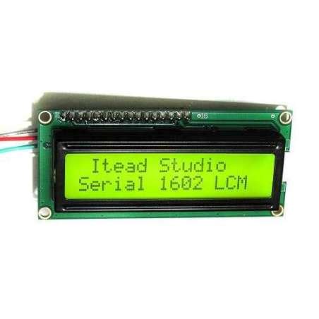 UART Serial 2x16 LCD LCM Display Module Yellow 5V IM120717005 Universal Use For Arduino