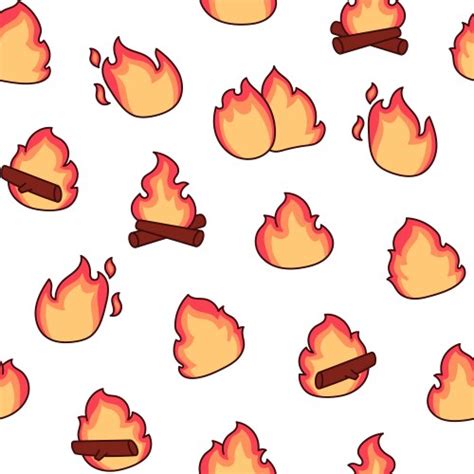 Fire Flame Seamless Pattern Royalty Free Vector Image