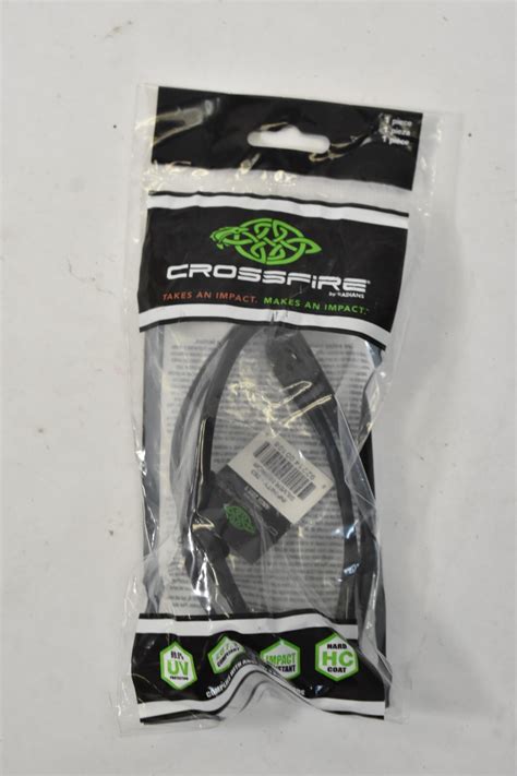 Shiny Black Frame Crossfire Infinity Premium Safety Glasses