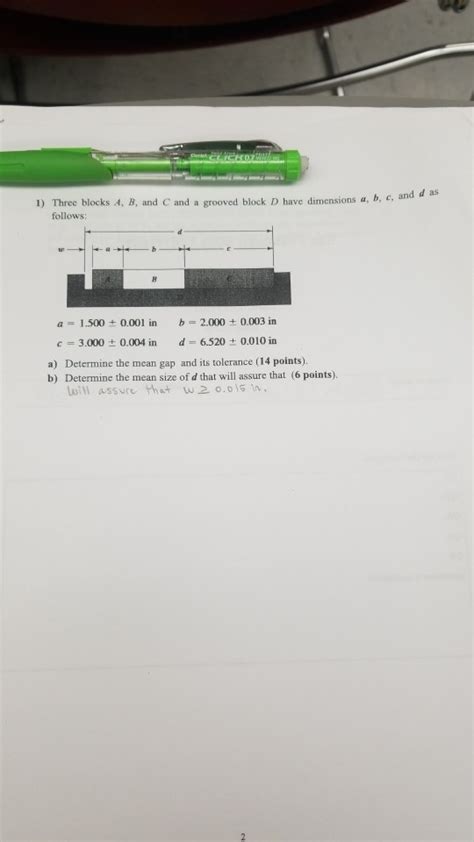 solved 1 three blocks a b and c and a grooved block d