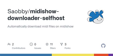 Github Saobbymidishow Downloader Selfhost Automatically Download