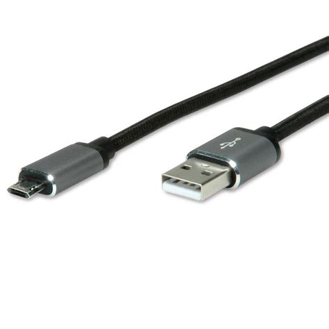 Cablu Usb La Micro Usb B Reversibil T T M Negru Roline