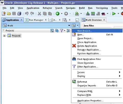 Jdeveloper Creating Multiple Project In One Application Stack Overflow