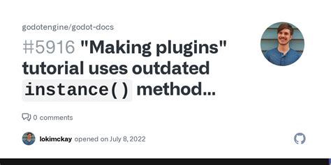 making plugins tutorial uses outdated `instance ` method godot 4 · issue 5916