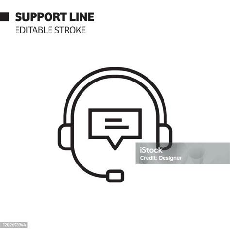 지지선 아이콘 윤곽선 벡터 기호 그림 픽셀 완벽 편집 스트로크 0명에 대한 스톡 벡터 아트 및 기타 이미지 0명 날씬한 단순함 Istock