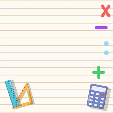 Premium Vector Illustration Of Cute Cartoon School Math For Template