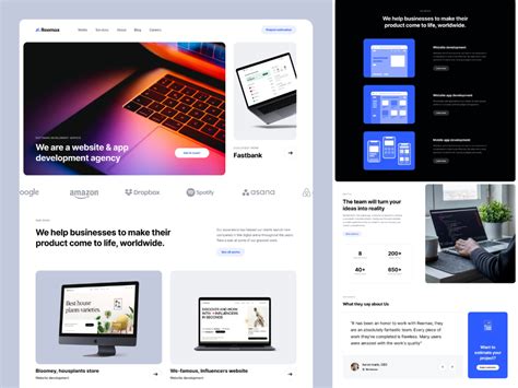 Software Development Agency Website Unique Website Design App Design