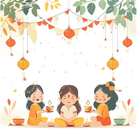 Teej Background Concept Indian Illustration Premium Ai Generated Psd