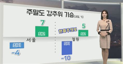 생활날씨 주말도 전국 매서운 찬바람밤 중북부 눈 비