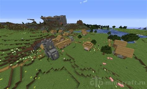 Сид «Двойная деревня на равнине для Майнкрафт 1 17 1 1 16 5 1 15 2 1 14 4