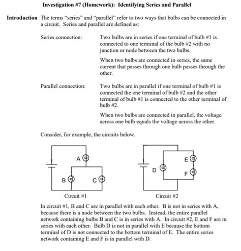 Solved Investigation 7 Homework Identifying Series And Chegg Com