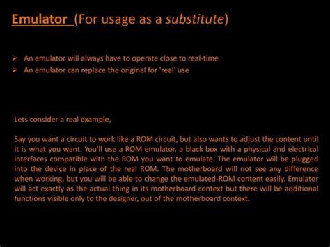 Difference Between Emulation Simulation PPT