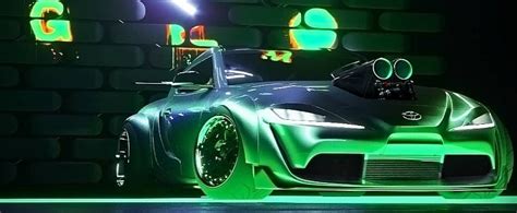 V12 Toyota Supra Rendered McLaren F1 Engine Penetrates The Hood
