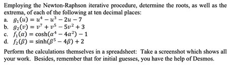 Solved Employing The Newton Raphson Iterative Procedure