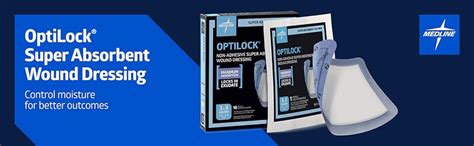 Medline Optilock Non Adhesive Super Absorbent Wound Dressings 3 X 3