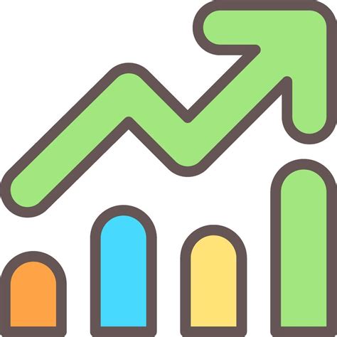 Chart With Upward Trend Outline Element Style 57747729 Vector Art At Vecteezy