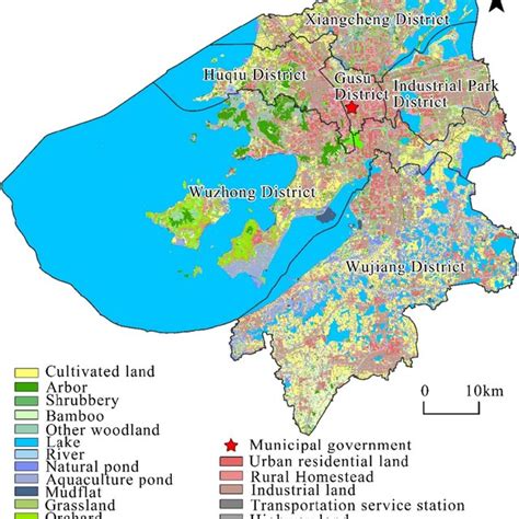 Distribution Of Land Use Types In Suzhou City Download Scientific Diagram