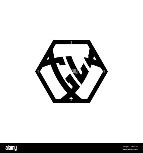 Gl Monogram Logo Letter With Triangle Shield Shape Hexagonal Rounded Triangle Monogram Logo