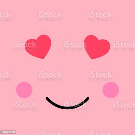 재미 있는 감정 Emoji 얼굴을 사랑 핑크 바탕에 웃는 얼굴 간단한 이모티콘 무늬입니다 벡터 일러스트 Eps 10입니다 개체