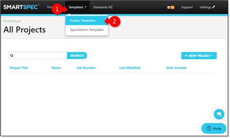 How Do I Create A New Project Smartspec