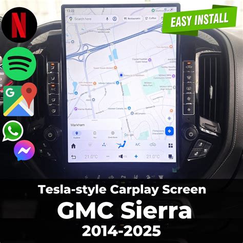 Gmc Sierra 2014 2019 Tesla Style Carplay Touchscreen