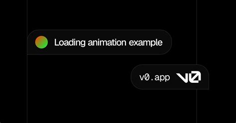 Loading Animation Example V0 By Vercel