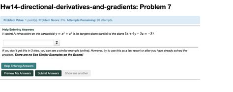 Solved Hw14 Directional Derivatives And Gradients Problem 7