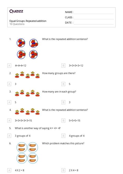50 Repeated Addition Worksheets For 3rd Grade On Quizizz Free And Printable