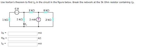 Solved Find Io In The Network In The Figure Below Using N