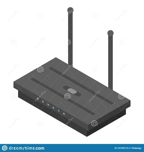 Wireless Router Icon Isometric Style Stock Vector Illustration Of Icon Business