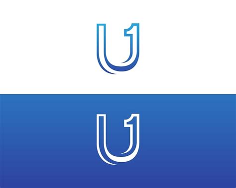 Premium Vector Letter U1 Or 1u Logo Icon Unique Design Vector Illustration Template