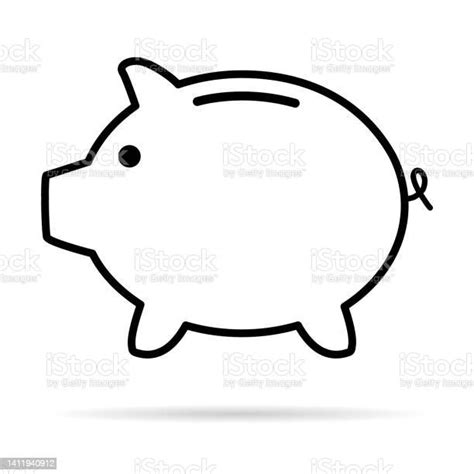 돼지 저금통 플랫 아이콘 빈 웹 기호와 기호 벡터 돈 소득 경제 그래픽 버튼 돼지 저금통에 대한 스톡 벡터 아트 및 기타 이미지