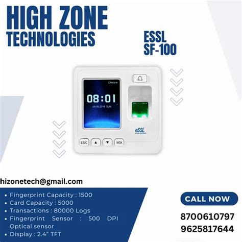 Essl Sf100 Biometric Attendance System Password Protected At 6500 Piece In New Delhi