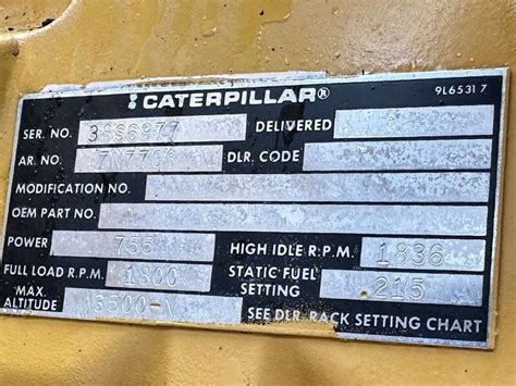 Used Caterpillar 3412 Diesel Generator 510 38s6977