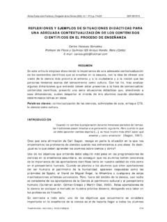 REFLEXIONES Y EJEMPLOS DE SITUACIONES Reflexiones Y Ejemplos De