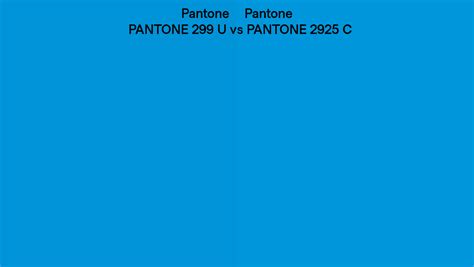 Pantone 299 U Vs Pantone 2925 C Side By Side Comparison