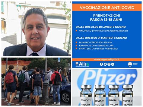 Covid Liguria Vaccino Pfizer Da Lunedì 7 Giugno Al Via Prenotazione