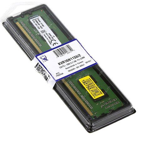 MEMORIA KINGSTON KVR16N11S6/2 2GB DDR3 1600 - Aries Informática ...