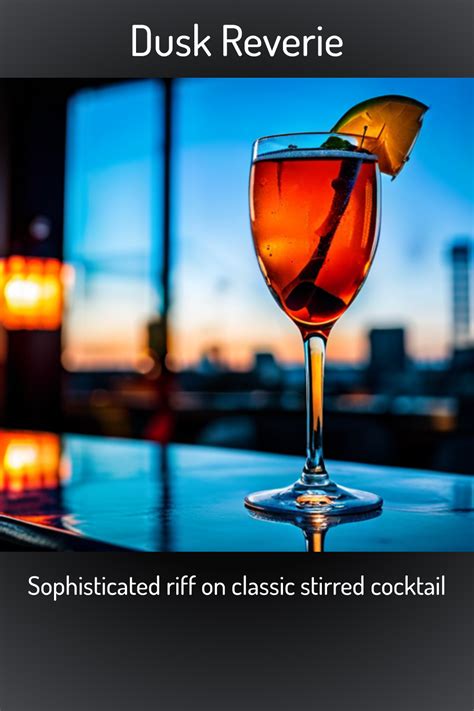 Dusk Reverie Sophisticated Riff On Classic Stirred Cocktail