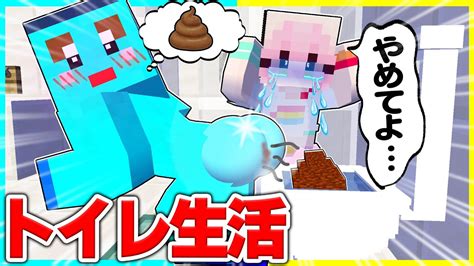 ⭐男女で24時間トイレ生活させたら面白すぎたうんこするな！！【まいくらマインクラフト】 Youtube