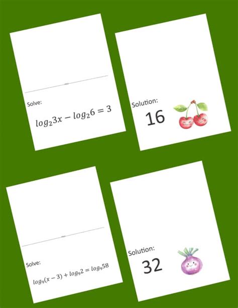 9th 11th Grade Exponential And Log Equations Algebra 2 Treasure Hunt