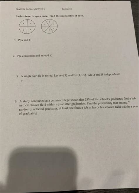 Solved PRACTICE PROBLEMS WEEKS Basic Prob Scenario A Chegg Com