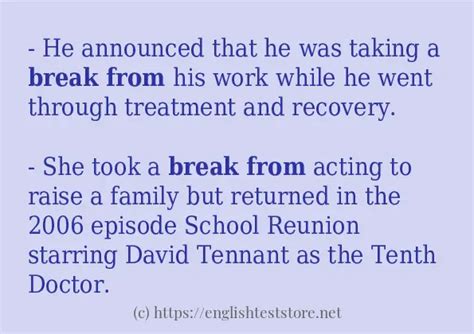 Break From Use In Sentences EnglishTestStore Blog